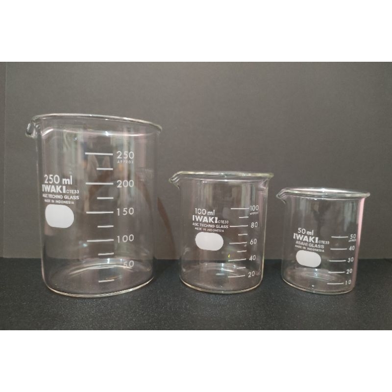 Jual Beaker glass Iwaki 250ml - 100ml - 50 ml - 30ml - 20ml - 10 ml ...
