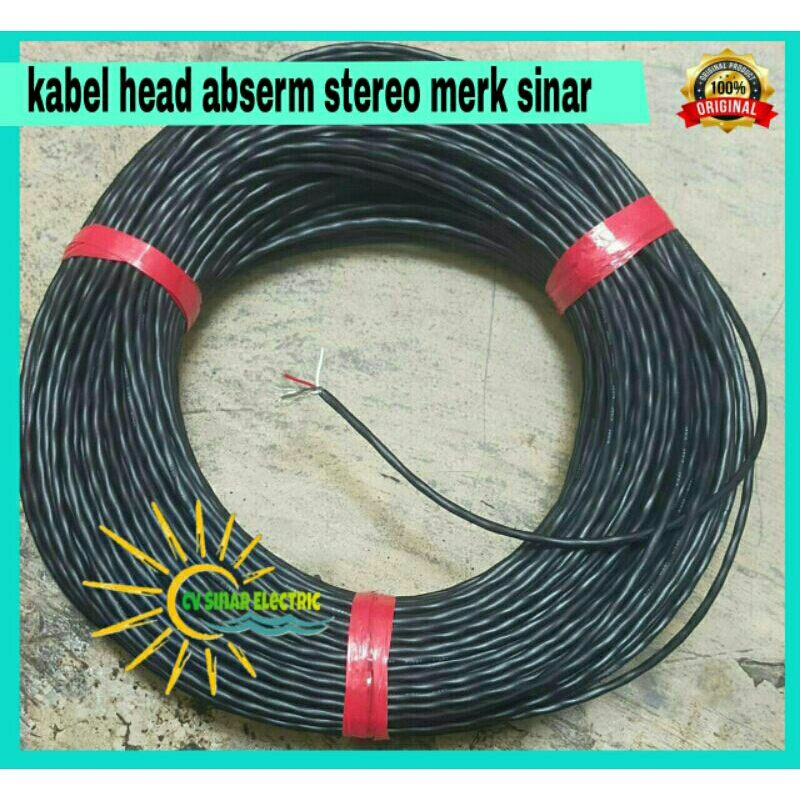 Jual kabel head abserm stereo merk sinar ( 100 meter ) sinar ewindo ...