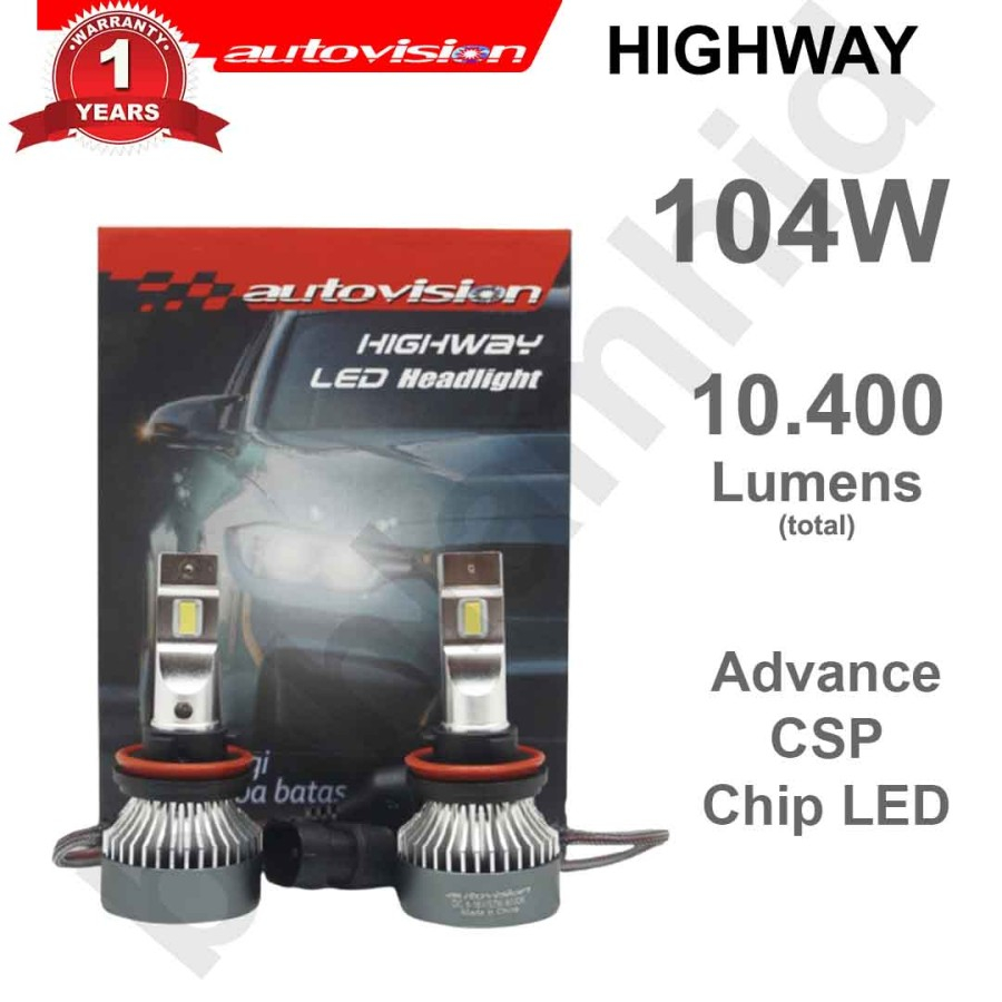 Jual LAMPU LED CRV GEN3 AUTOVISION HIGHWAY 130Watt Headlamp 13000 ...