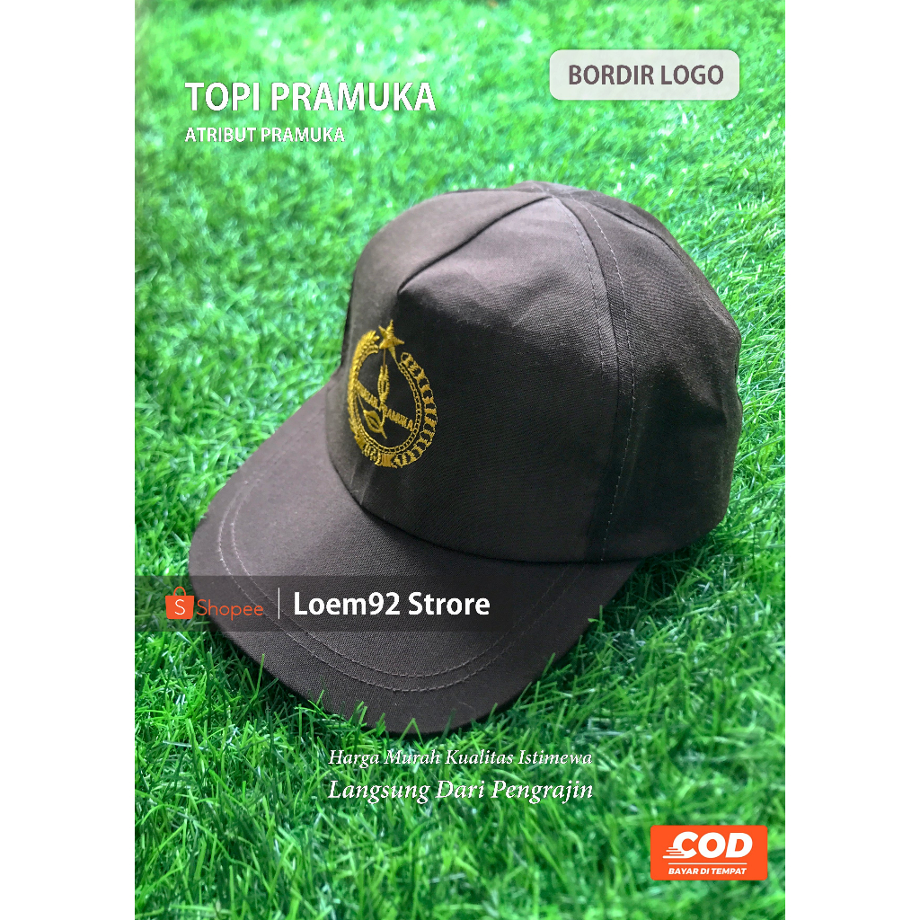 Jual Topi Pramuka Bordir Logo Gerakan Pramuka Ukuran Standar | Shopee ...