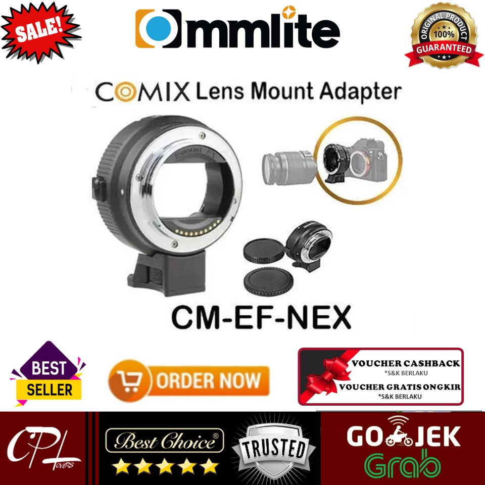 Jual Commlite EF/EF-S Mount Lens to E-Mount Electronic Autofocus Lens ...