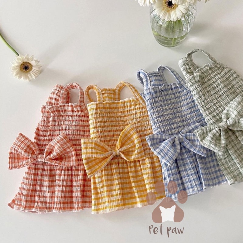 Jual Petpaw Baju Anjing Kucing Emma Picnic Checkered Dress Premium ...