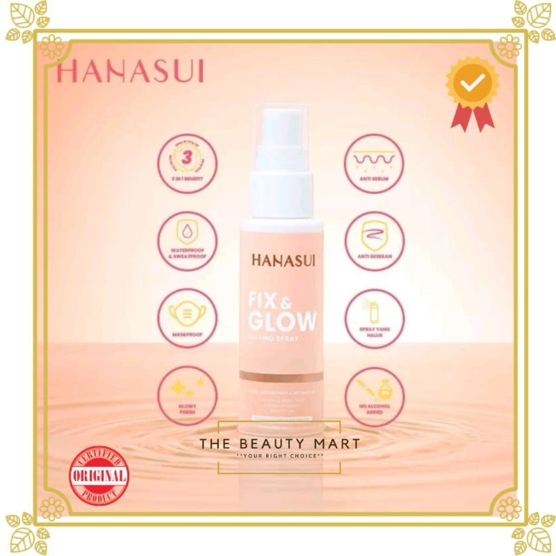 Jual HANASUI Fix & Glow Setting Spray 60ml | Shopee Indonesia