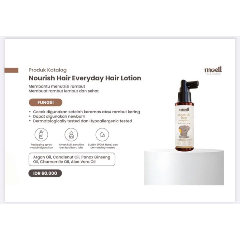 Jual Moell Hair Lotion 100ml Dengan Panax Gingseng, Kemiri, Biotin ...