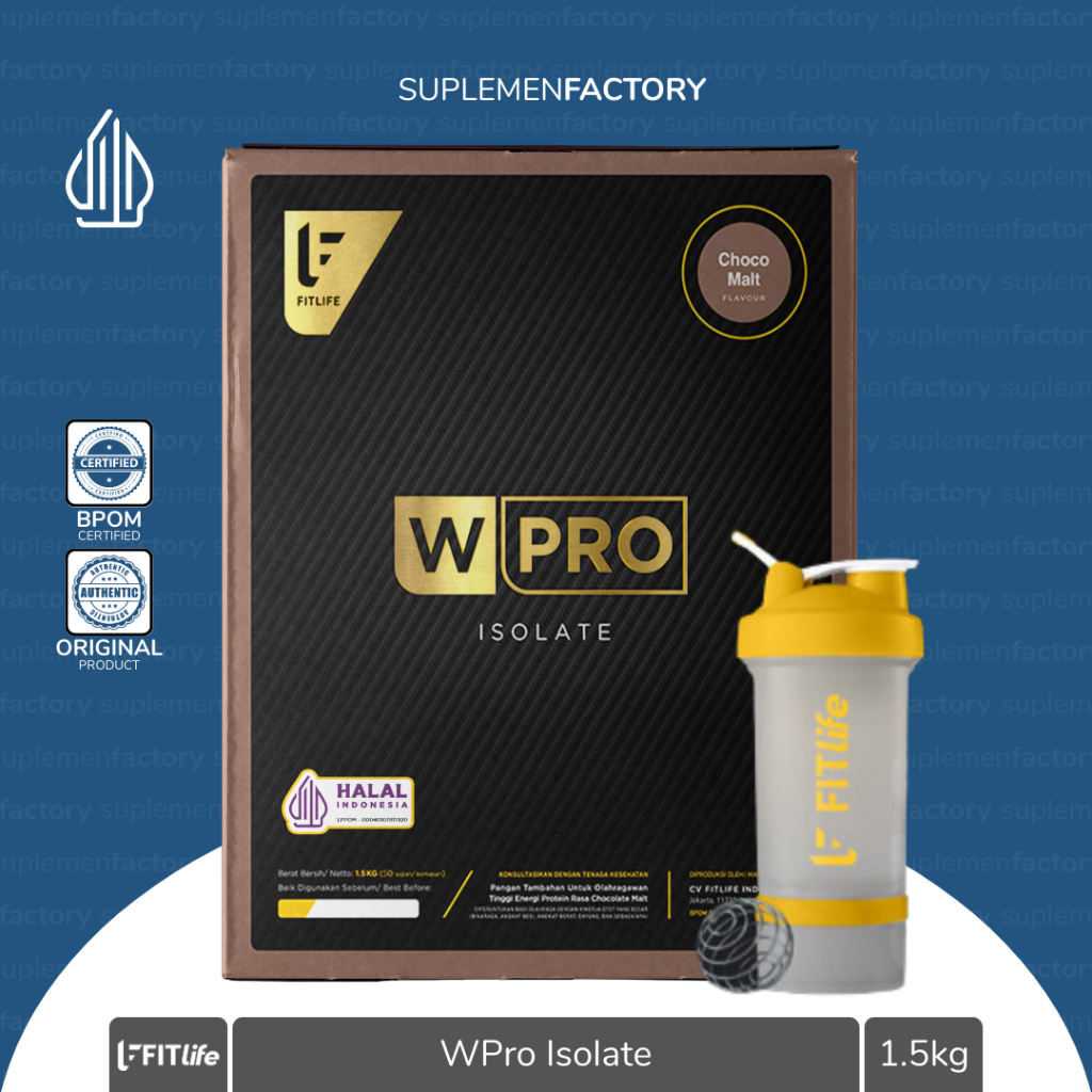 Jual Fitlife WPro Isolate 1,5 Kg 3 Lbs Whey Protein | Shopee Indonesia