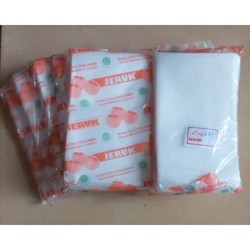 Jual PLASTIK PE CAP JERUK UK. 1/4 KG (1 IKAT) | Shopee Indonesia