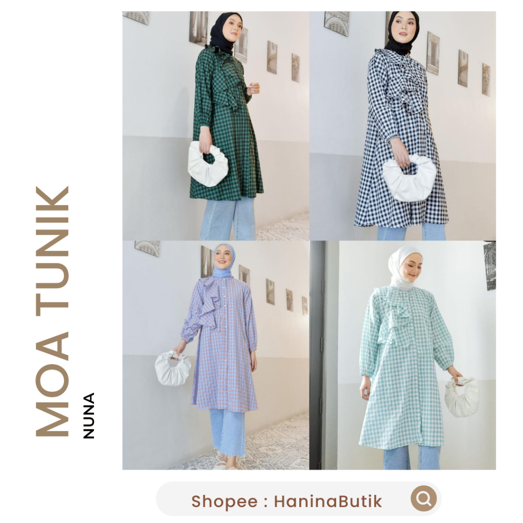 Jual MOA TUNIK PLAID by NUNA.ID | Shopee Indonesia