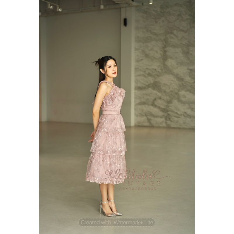 Jual raindrop dress in dustypink | Shopee Indonesia