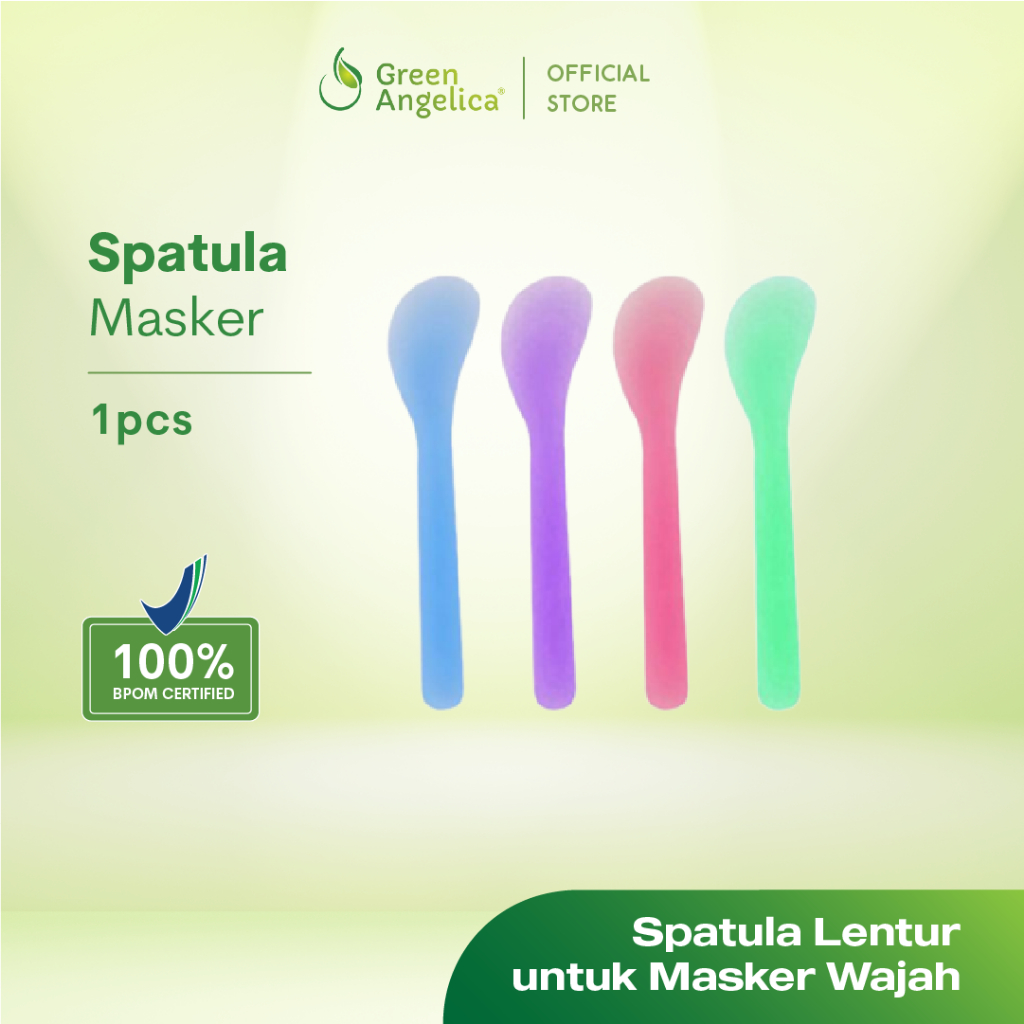 Jual Green Angelica Spatula Sendok Masker Plastik Kosmetik Wajah ...