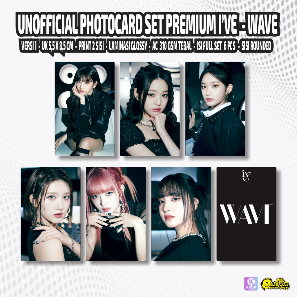Jual Unofficial Photocard Set Premium IVE WAVE / Print 2 sisi laminasi glossy / anti air ...