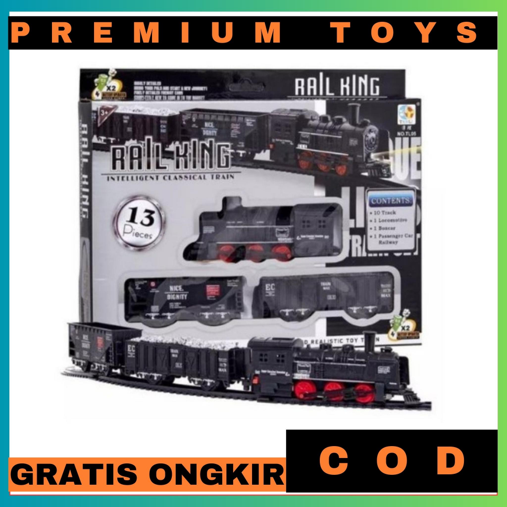 Jual MAINAN ANAK KERETA API RAIL KING 13PCS MAINAN ANAK KERETA API ...