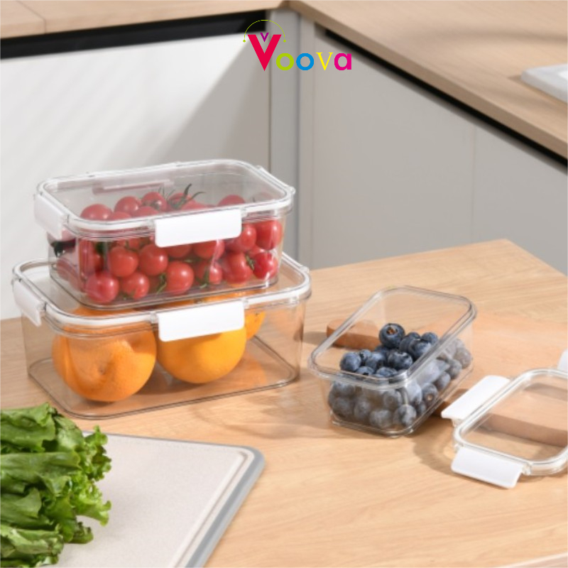 Jual VOOVA Kotak Kontainer Makanan Kulkas / Food Storage Box Kotak ...