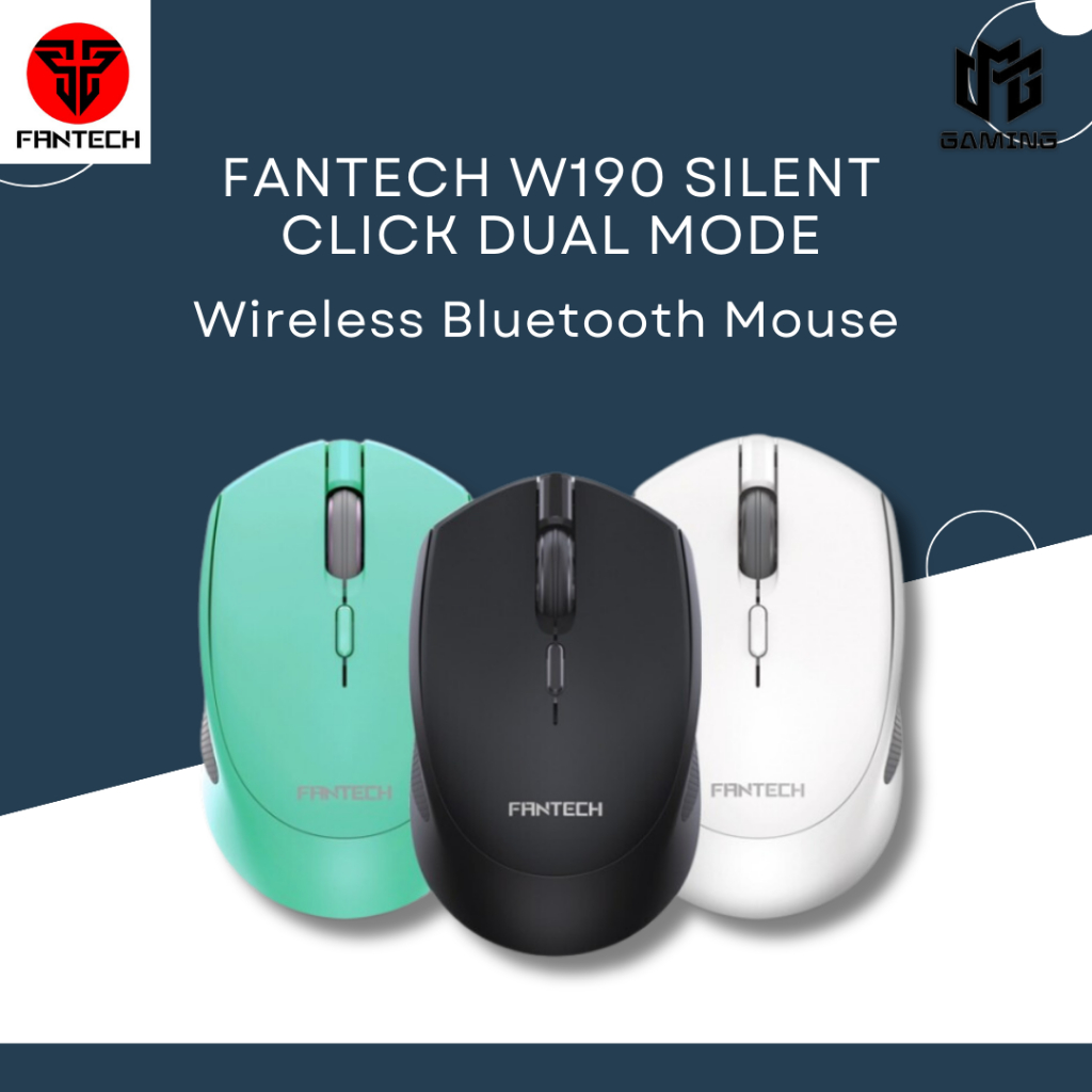 Jual Fantech W190 Silent Click Dual Mode Wireless Bluetooth Mouse ...