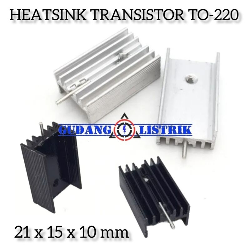 Jual Aluminium Heatsink Transistor TO-220 Pendingin IC Heat Sink ...