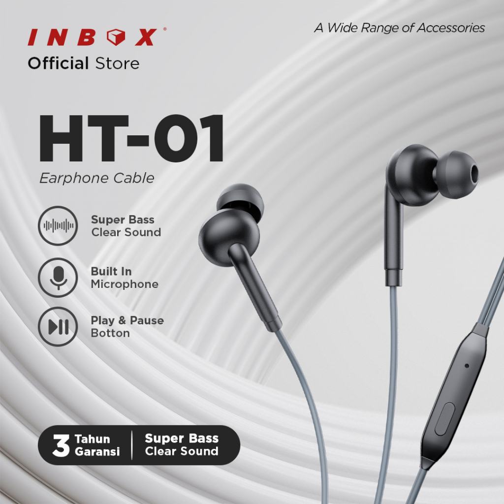 Jual Headset Inbox HT-01 Super Bass | Earphone dengan mic untuk Telepon ...