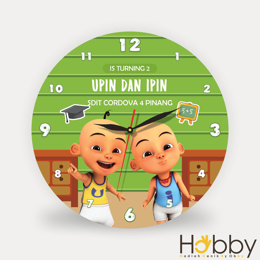 Jual JAM DINDING CUSTOM NAMA KARAKTER KADO WISUDA LUCU HADIAH KENAIKAN ...