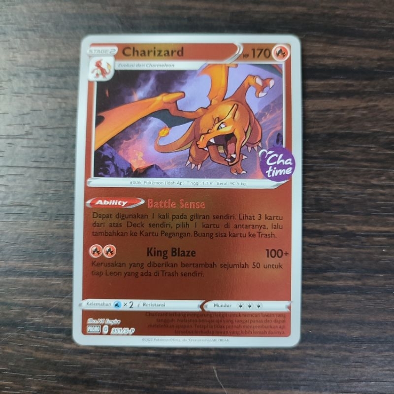 Jual pokemon indonesia charizard chatime 315/S-P foil original | Shopee ...