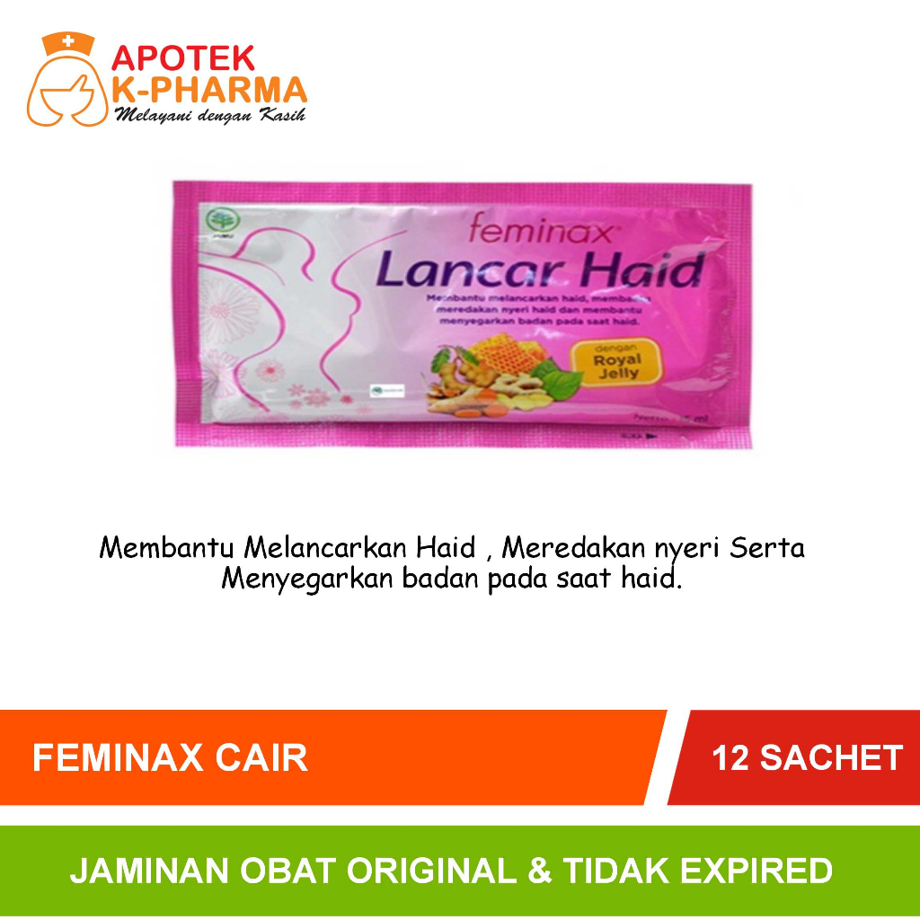 Jual Feminax Cair Box Isi 12 Sachet Obat Original Konimex | Shopee ...