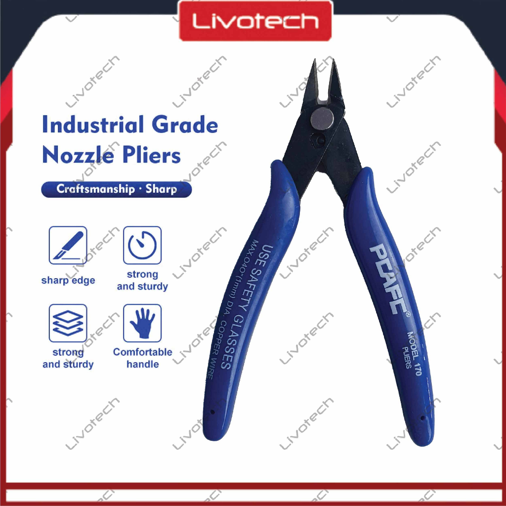 Jual Tang Potong Pcafc 170 Plier Wire Cutter 5 inch Soft Spring Kawat ...