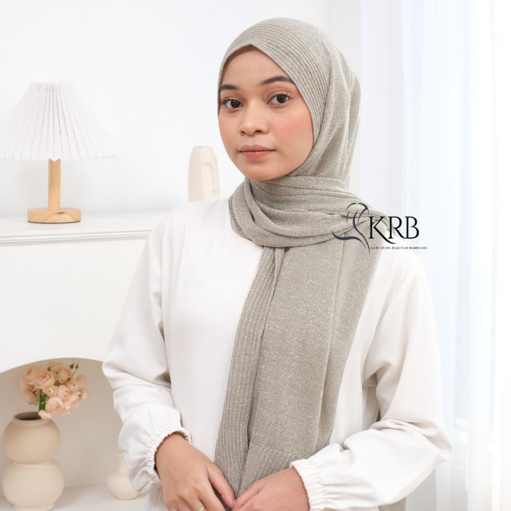 Jual KRB | Pashmina Gliter Rajut ABU - ABU SEDANG - ABU PERTENGAHAN - ABU MUDA - Kerudung ...