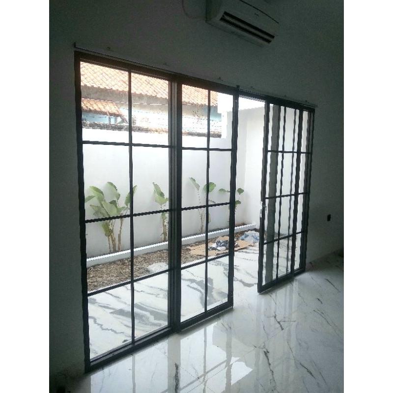 Jual Pintu kaca sleding pintu kaca geser alumunium | Shopee Indonesia