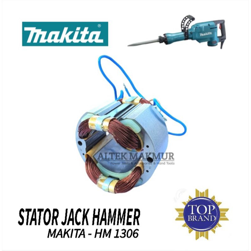 Jual Stator Mesin Bor Bobok Makita HM1306 / Bantalan Armature Jack Hammer Makita HM 1306 / Rumah ...
