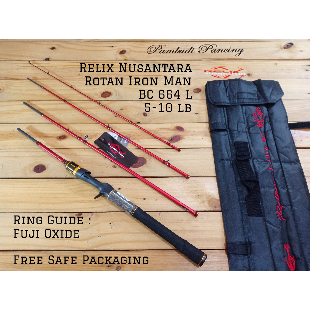 Jual RXN | Joran BC RELIX NUSANTARA ROTAN IRON MAN Baitcasting Travel Rod Sambung 4 Full FUJI ...