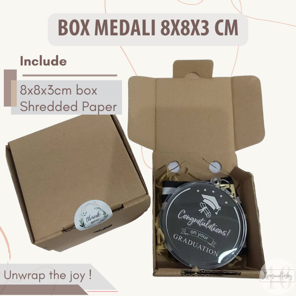 Jual Box Medali 3 cm / E-Flute Coklat Untuk Packaging Medali Hampers ...