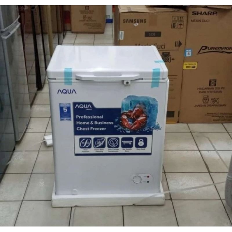 Jual BOX FREEZER AQUA 100LITER AQF-120FB CHEST FREEZER AQUA 100 LITER ...