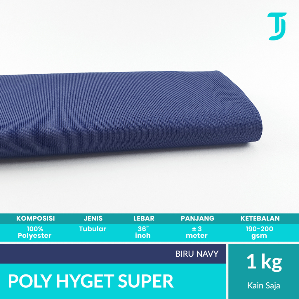 Jual 30s Poly Hyget Super | BIRU NAVY | Kain Bahan Sport & Kaos Partai ...