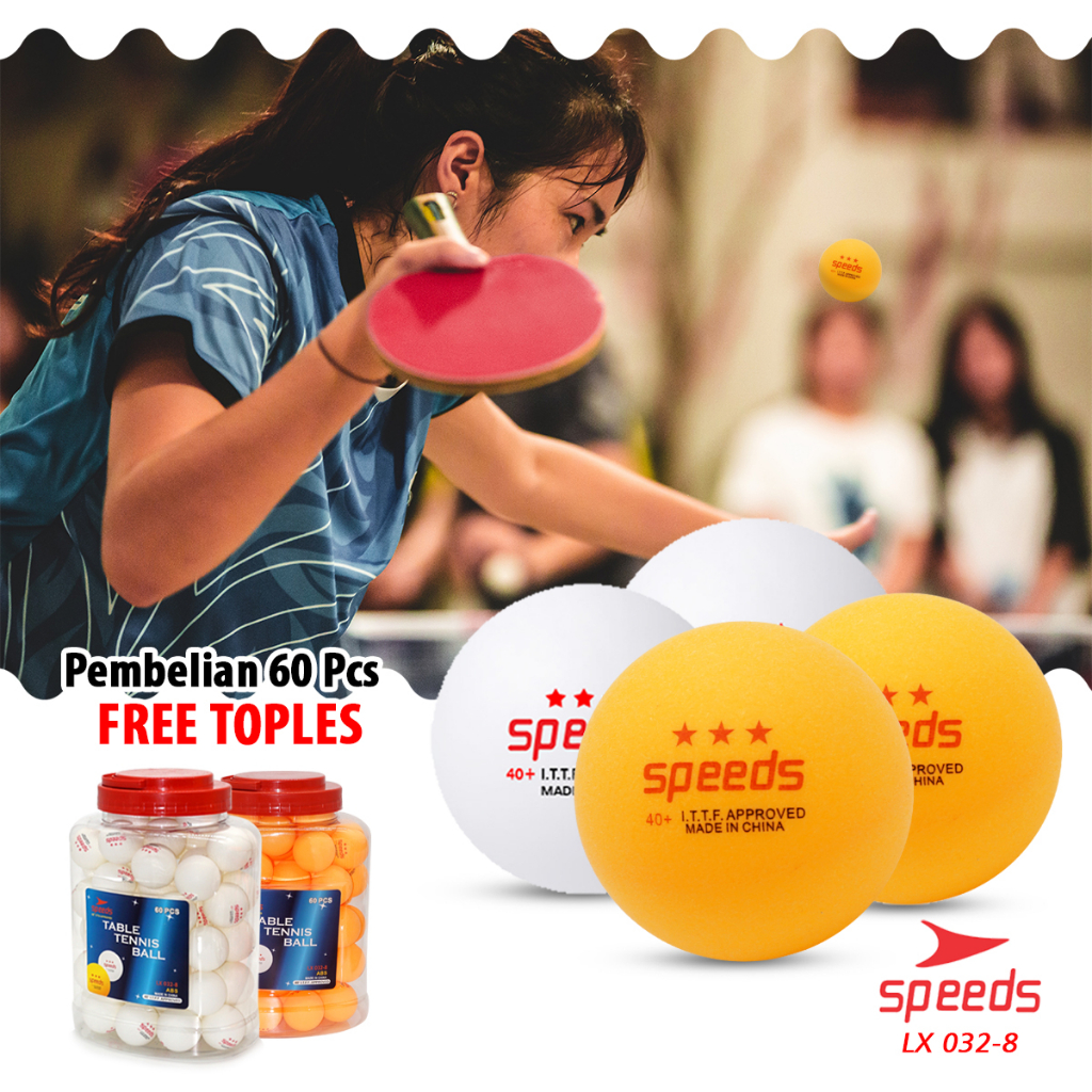 Jual SPEEDS Bola Ping Pong Untuk Tenis Meja Bintang 3 Original Import isi 60pcs 032-8 | Shopee ...