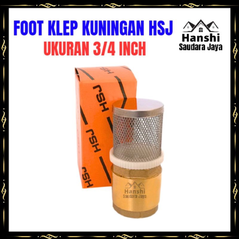 Jual Foot Klep Kuningan 3/4 inch Foot Valve Tusen Klep Footklep ...