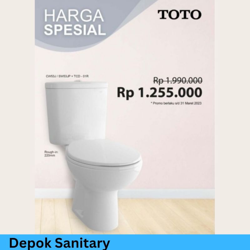 Jual Closet Duduk Toto CW53J Cw 53 J / kloset duduk Toto | Shopee Indonesia