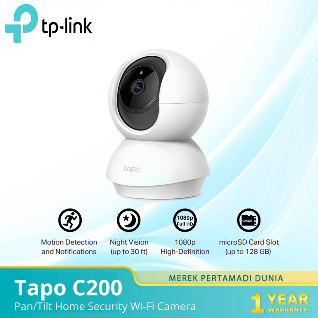 Jual Tp-Link Tapo C200 Pan | Tilt Home Security Wi-Fi Camera | IP Camera C200 | Shopee Indonesia