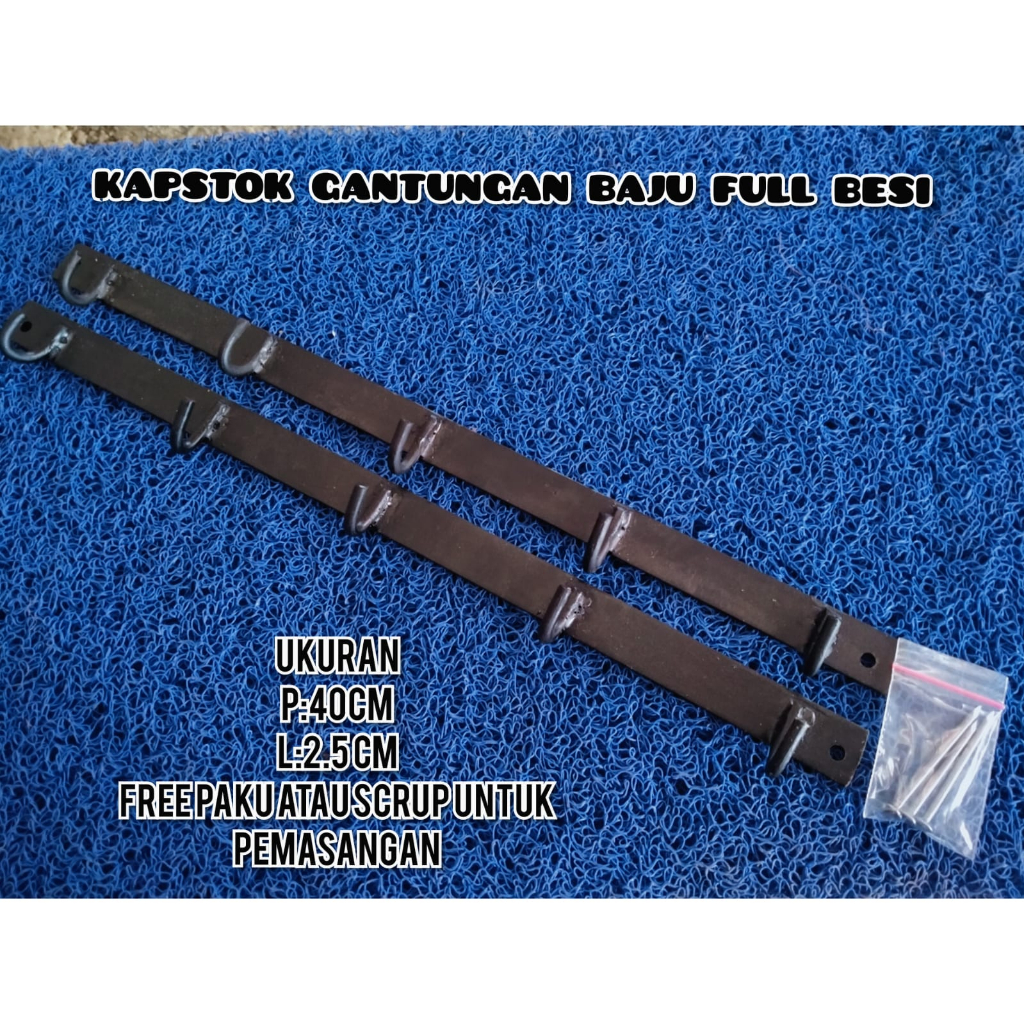 Jual Kapstok Besi 5Kait/Kastop Besi Kamar Mandi/Cantolan Kapstok Besi Tahan Karat | Shopee Indonesia