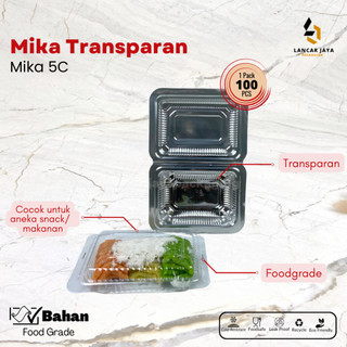 Jual [100 PCS] Mika Bening Transparan Ori 3C 4C 5C Foodgrade Tempat ...