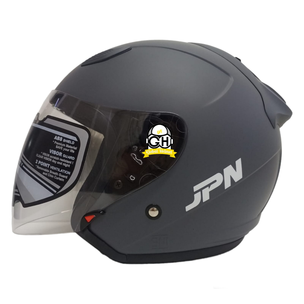 Jual HELM JPN GALAXY MODERN GREY MATTE HELM HALF FACE SNI TERBARU ...