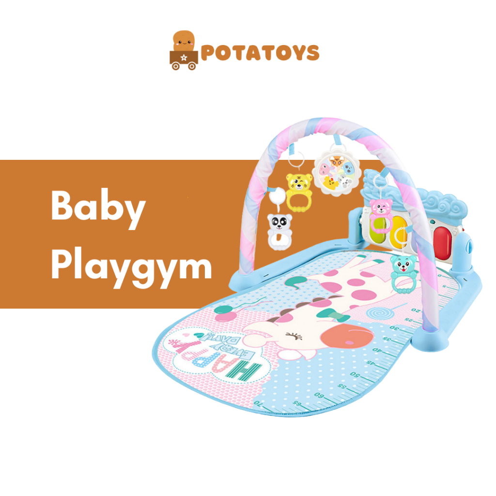 Jual [ POTATOYS ] Baby Play Gym / Mainan Anak Bayi Rattle Piano Playmat ...