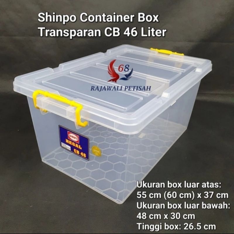 Jual Shinpo Container Box Bening Regal CB 46 Liter (Transparan ...