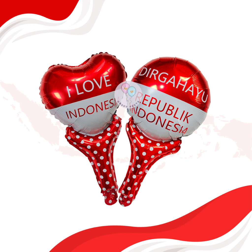 Jual [ECER] Balon 17 Agustusan / Tirai Merah Putih / Balon Kemerdekaan ...