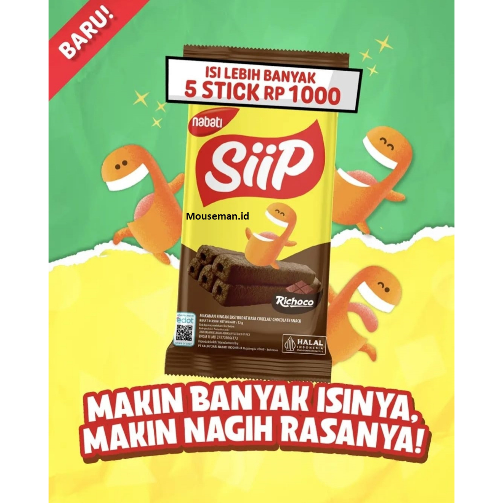 Jual Nabati Siip Richoco / Richeese Rasa Keju/ Cokelat 5 Stick Snack ...