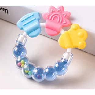 Jual Mainan Rattle Genggam Bayi Gigitan Empeng Buah Plastik Dengan ...