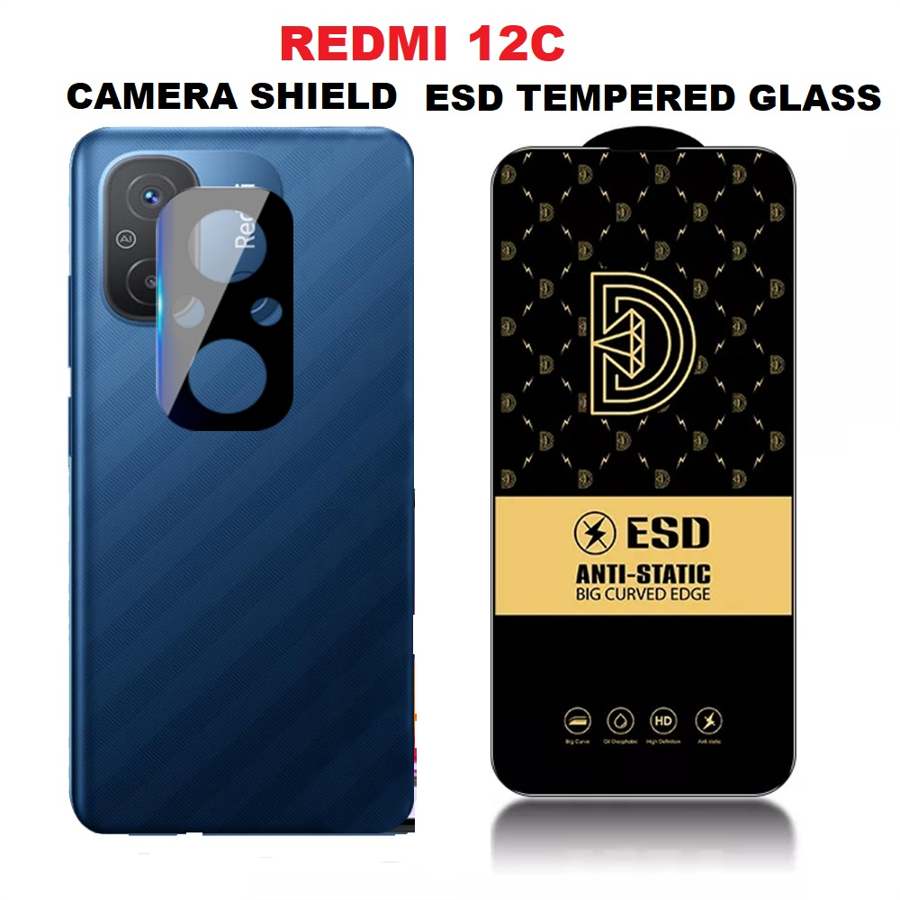 Jual Xiaomi Redmi 12C ESD TEMPERED GLASS CAMERA SHIELD Antigores Hp ...