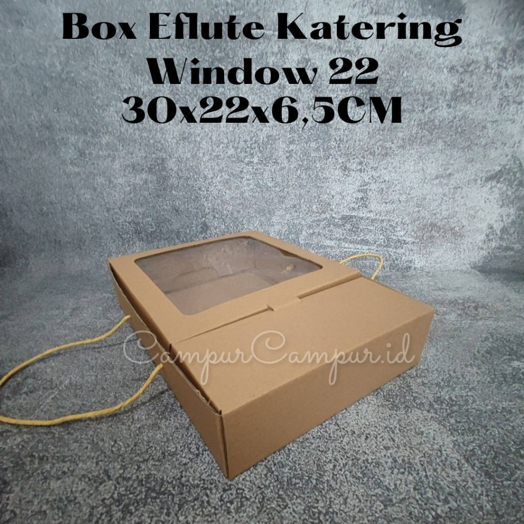 Jual Box Catering Sekat Window Nasi Minuman Snack 30x22x6,5 Kotak Nasi ...