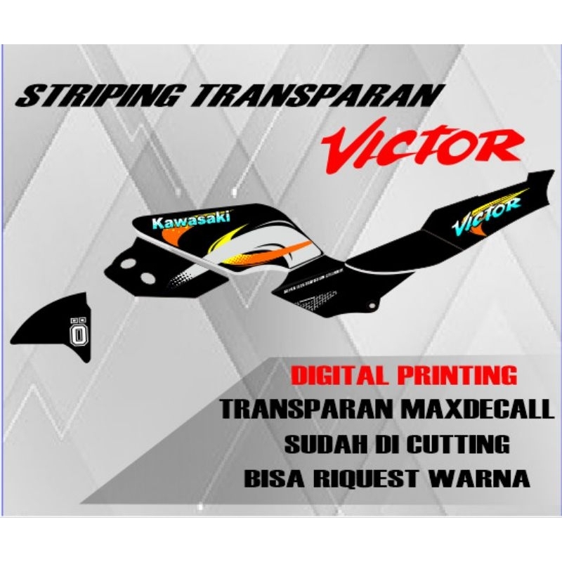 Jual sticker striping ninja Victor variasi Transparan bisa riquest ...
