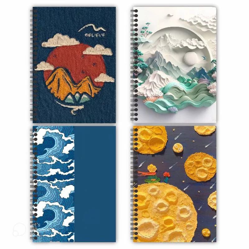 Jual NOTEBOOK JURNA A5/BUKU TULIS/NOTEBOOK AESTETIK/COVER 3D/GARIS ...