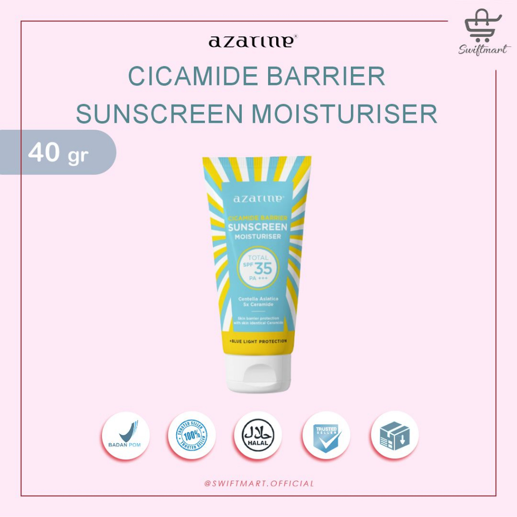 Jual Azarine Cicamide Barrier Sunscreen Moisturiser SPF35 PA+++ | Skin ...