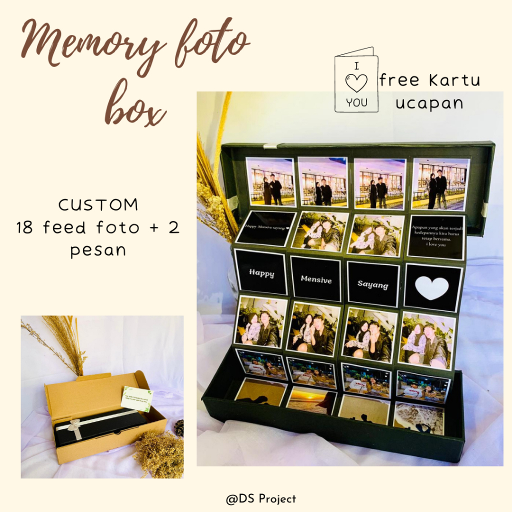 Jual Hadiah Memory Foto Box / Hadiah Momen Mensive / Hadiah Anniversary ...