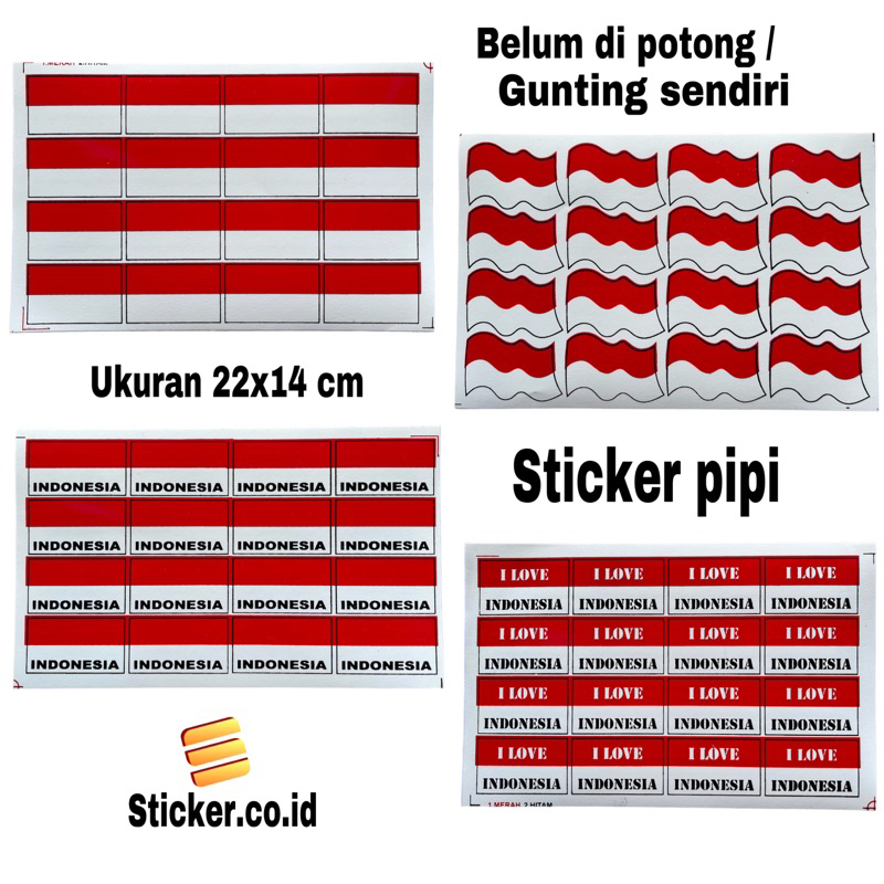 Jual STIKER KOTAKAN STIKER PIPI BENDERA INDONESIA BENDERA MERAH PUTIH ... Jual STIKER KOTAKAN STIKER PIPI BENDERA INDONESIA BENDERA MERAH PUTIH ...