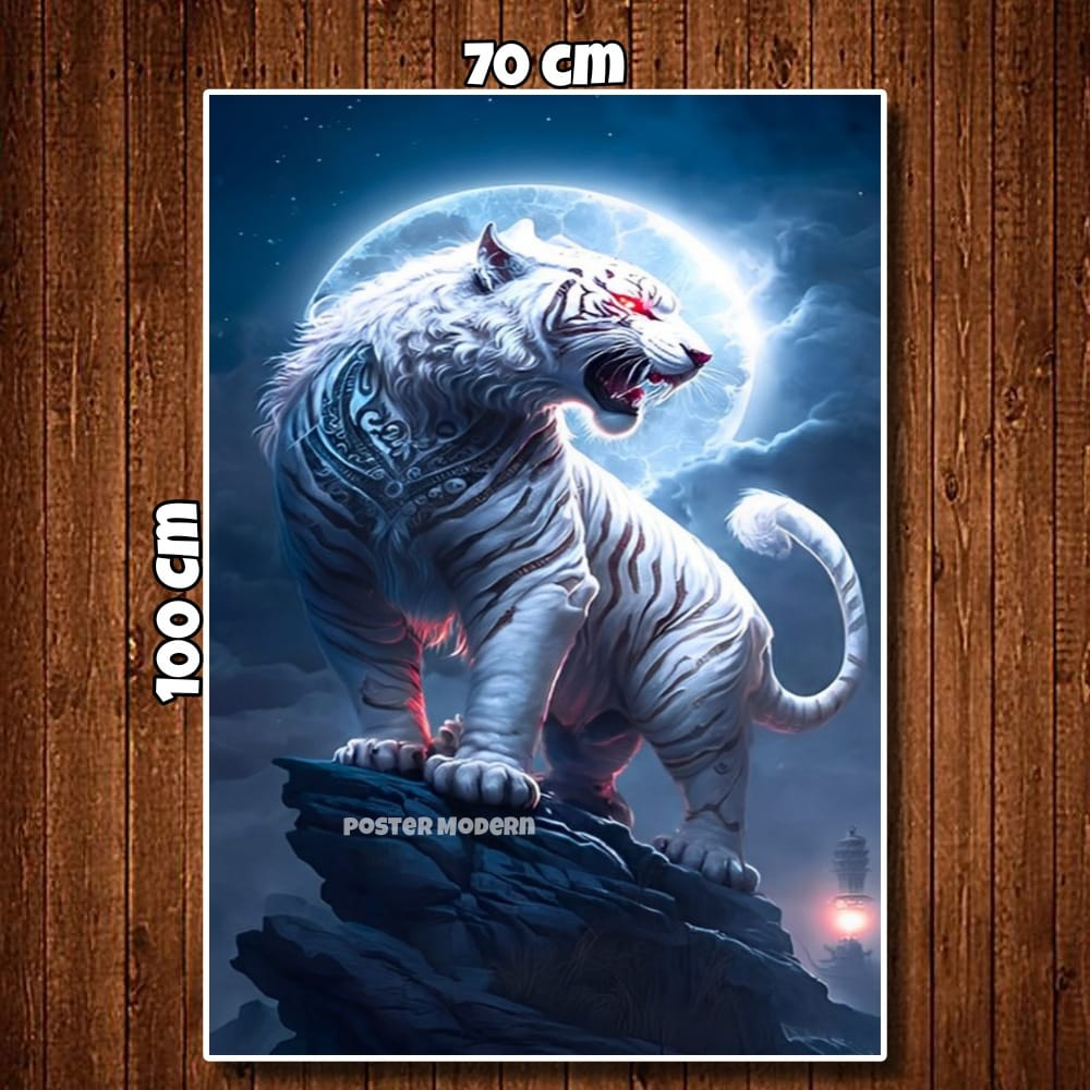Jual Hiasan dinding Xtra Jumbo Poster Gambar Harimau Putih Code45 ...